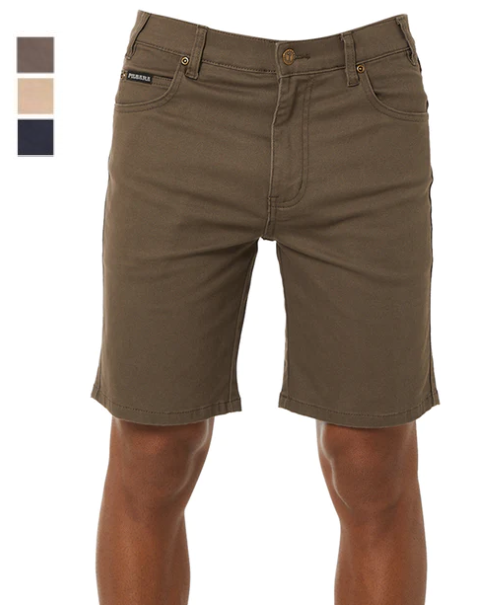 Pilbara Men's Cotton Stretch Jean Shorts - 4 Colour Options ...